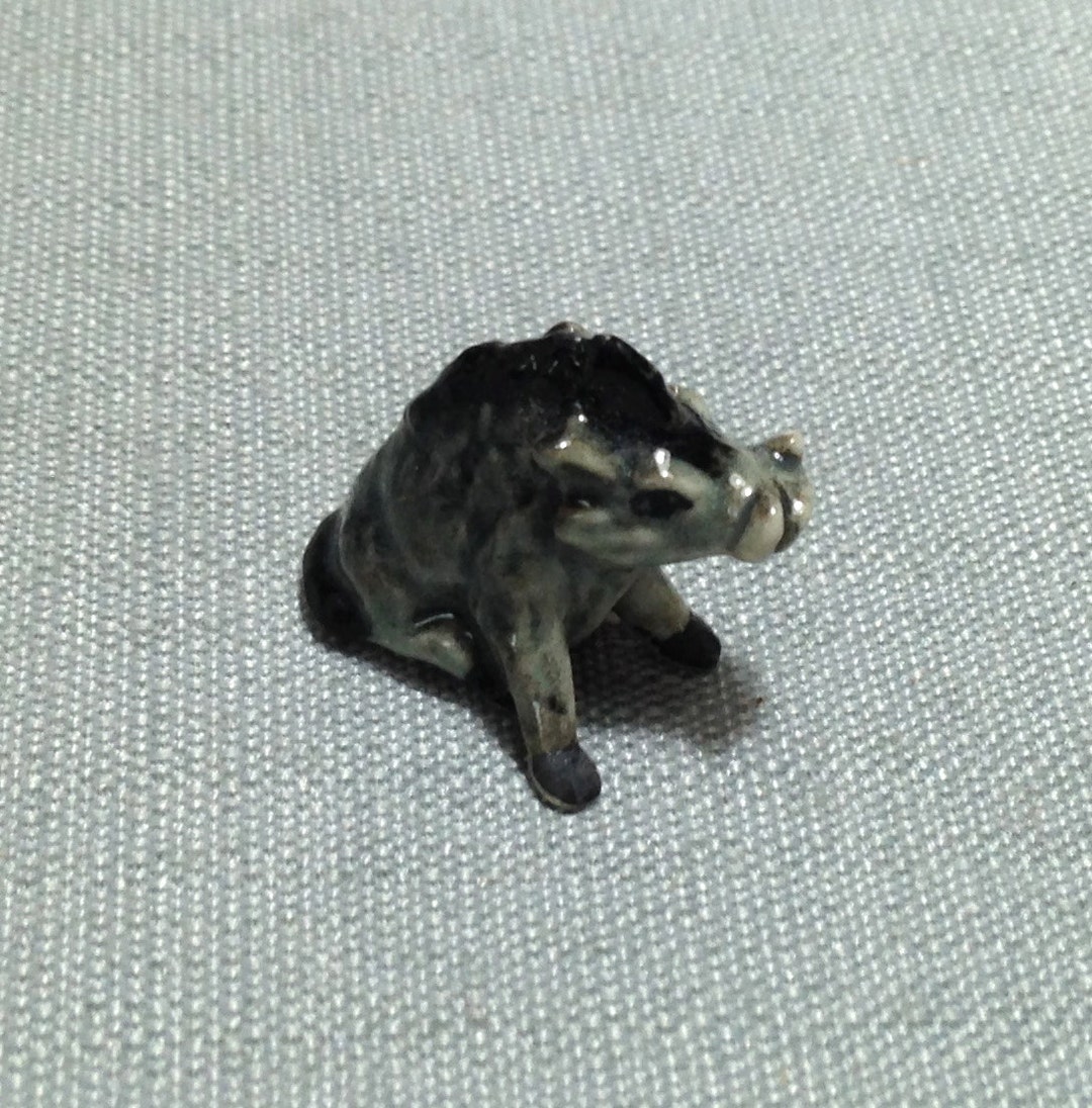 Miniature Ceramic Wild Boar Baby Sitting Razorback Animal Cute - Etsy