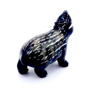 Miniature Ceramic Malayan Tapir Funny Animal Baby Little Black White ...