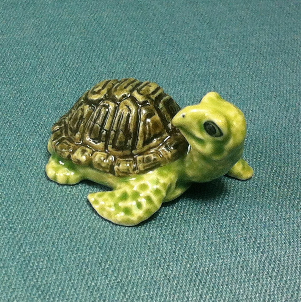 Miniature Ceramic Turtle Reptile Sea Animal Cute Little Tiny | Etsy