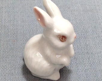 Miniature Ceramic Rabbit Family Bunny Animal Cute Little Funny | Etsy