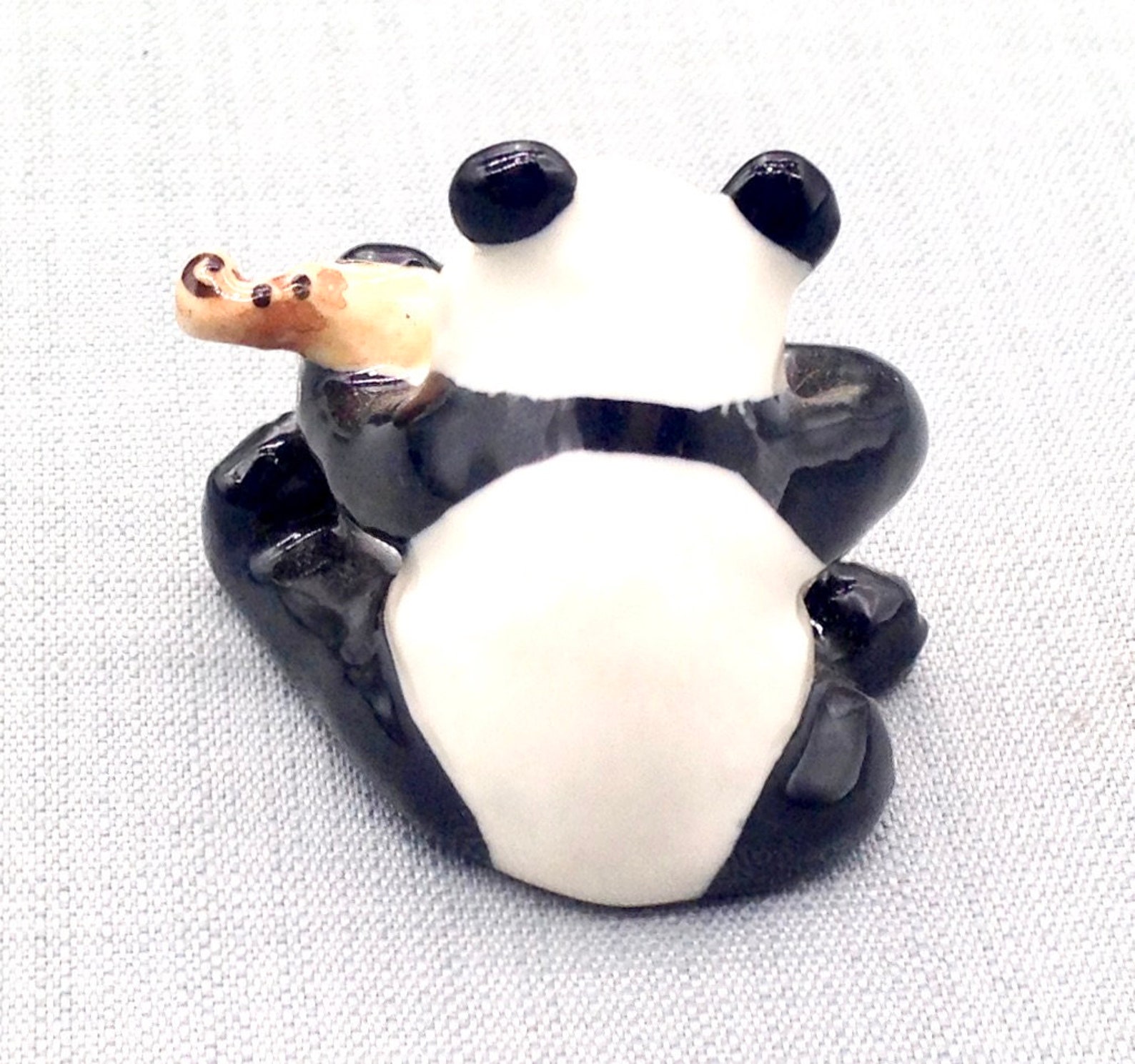 Miniature Ceramic Panda Bear Playing Music Guitar Animal Cute - Etsy