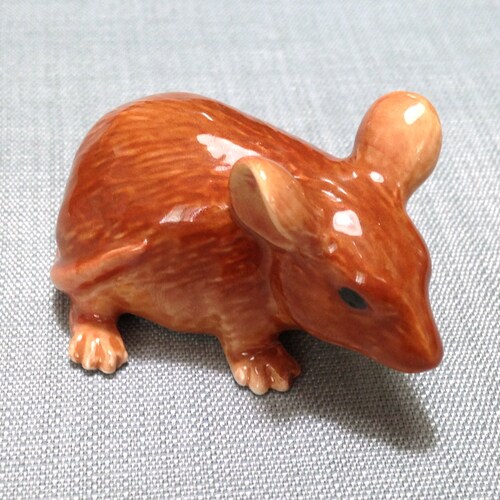 Miniature Ceramic Rat Mouse Standing Animal Cute Little Small - Etsy