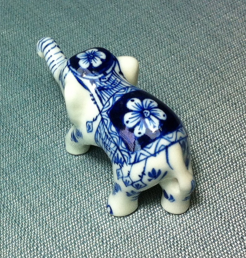 Miniature Ceramic White Royal Elephant Animal Funny Cute - Etsy