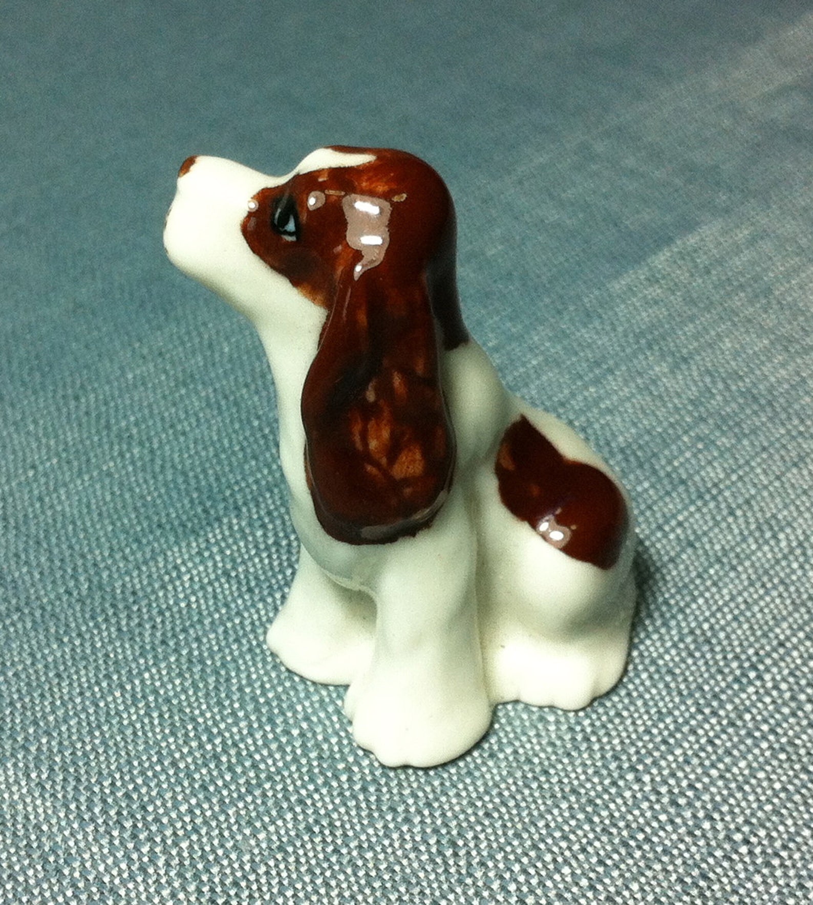 Miniature Ceramic Cocker Spaniel Dog Sitting Animal Cute | Etsy