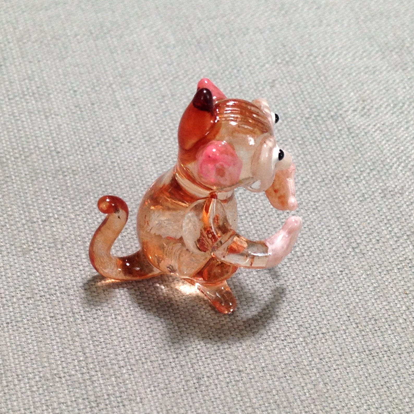 Miniature Hand Blown Glass Monkey Baby Animal Cute Brown - Etsy