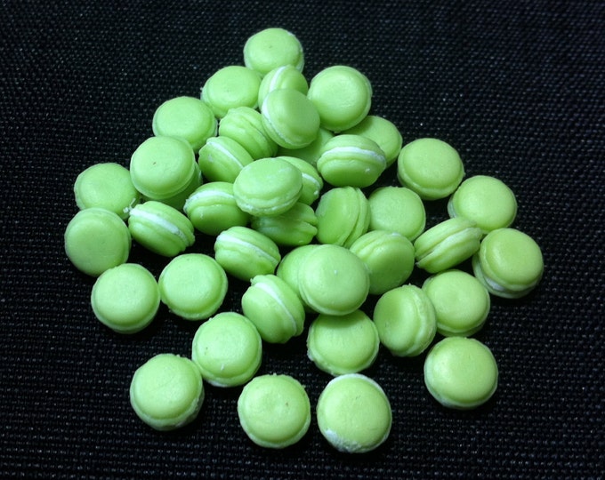 20 Miniature Green Macaroons Macarons Clay Polymer Cookies - Etsy