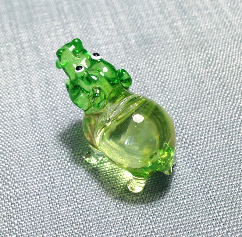 Miniature Hand Blown Glass Hippo Hippopotamus Baby Animal - Etsy
