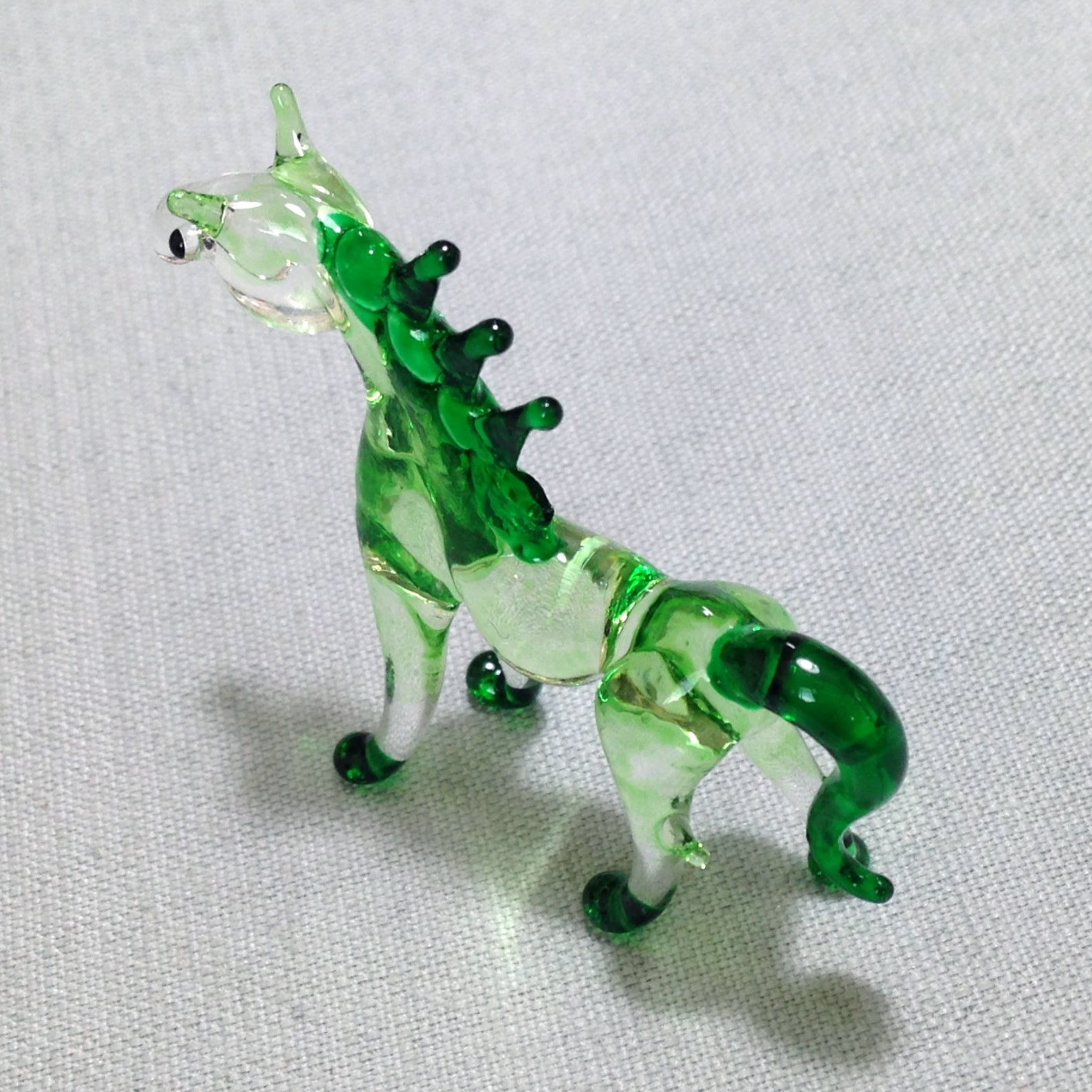 Hand Blown Glass Miniature Horse Wild Stallion Animal Cute | Etsy