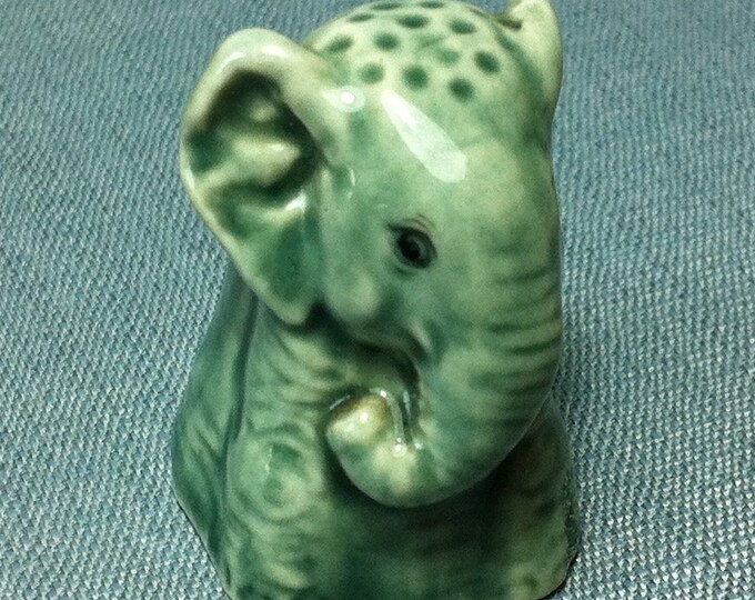 Miniature Ceramic Sew Sewing Thimble Elephant Animal Cute Little Tiny ...