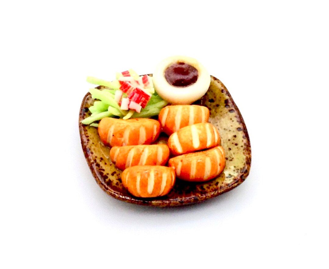 Gyoza Japanese Pork Dumplings Set Miniature Dollhouse Clay Polymer Food ...