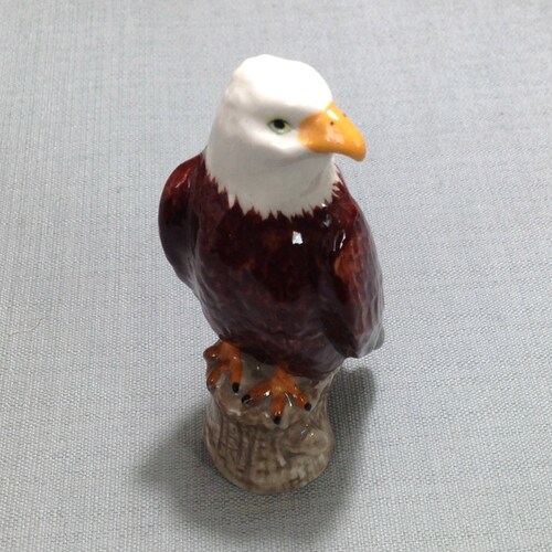 Miniature Ceramic Bald Eagle American Animal Cute Little Tiny - Etsy