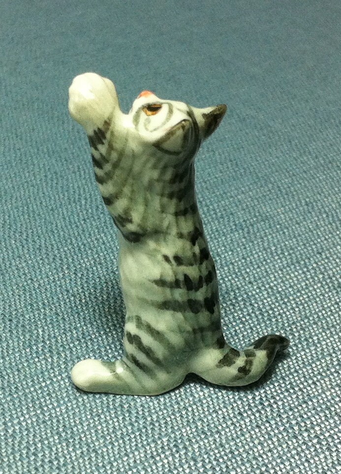 Miniature Ceramic Cat Kitty Standing Animal Cute Little Tiny - Etsy
