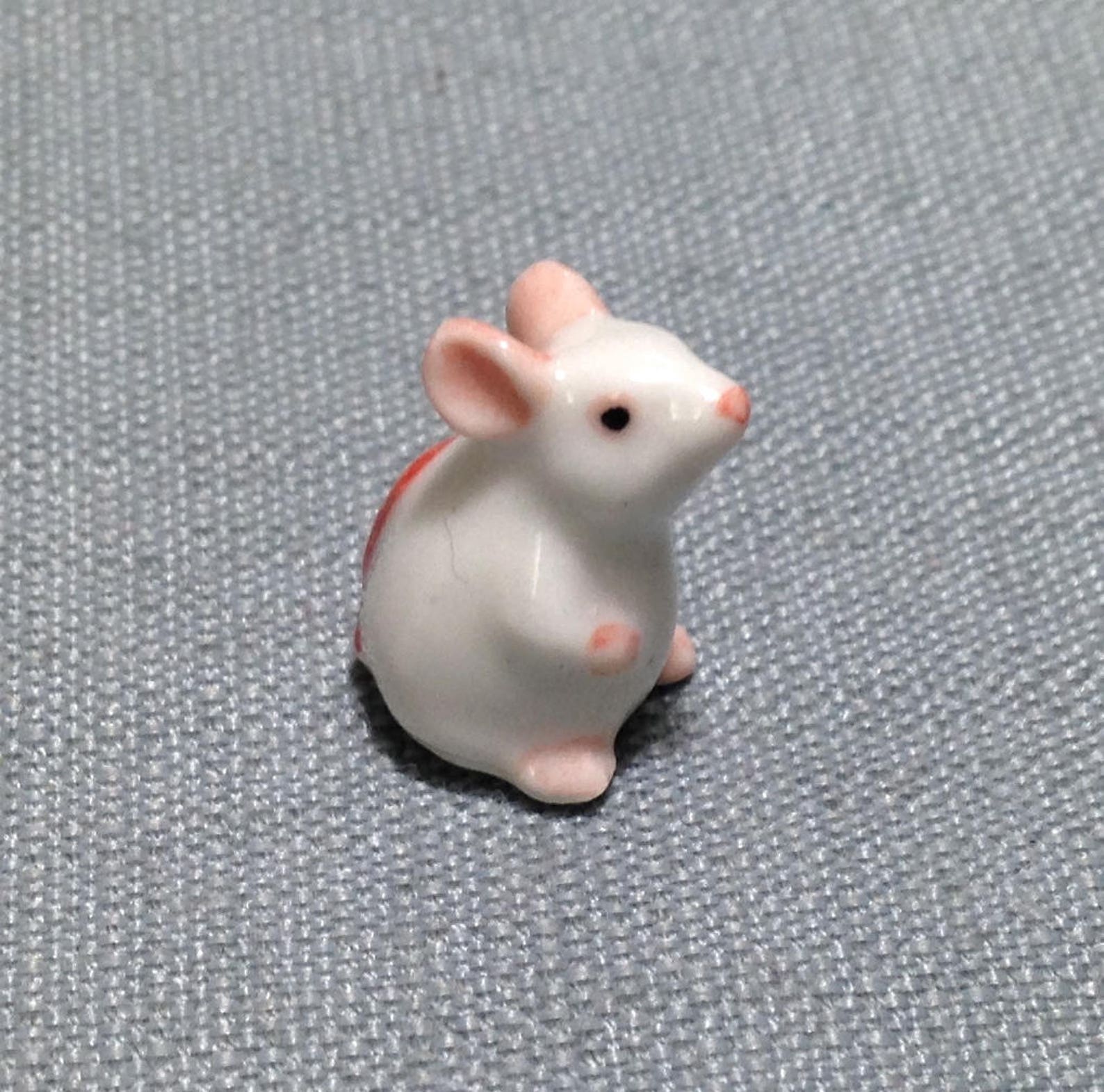 Miniature Ceramic Rat Mouse Standing Animal Cute Little Small | Etsy