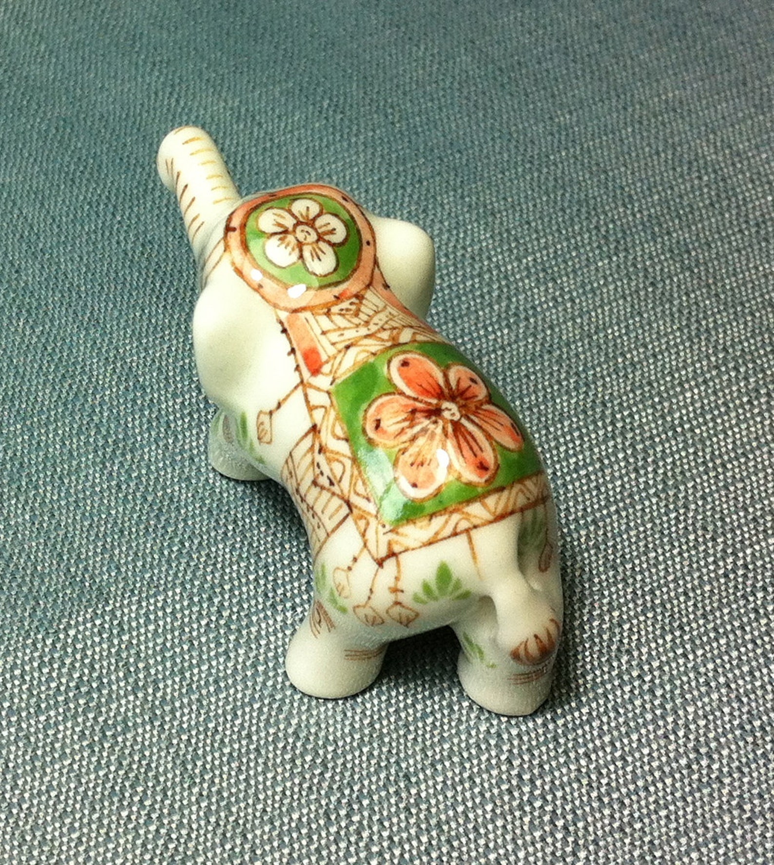 Miniature Ceramic White Royal Elephant Animal Funny Cute - Etsy