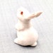 Miniature Ceramic Rabbit Bunny Animal Cute Little Funny Tiny Small Pink ...