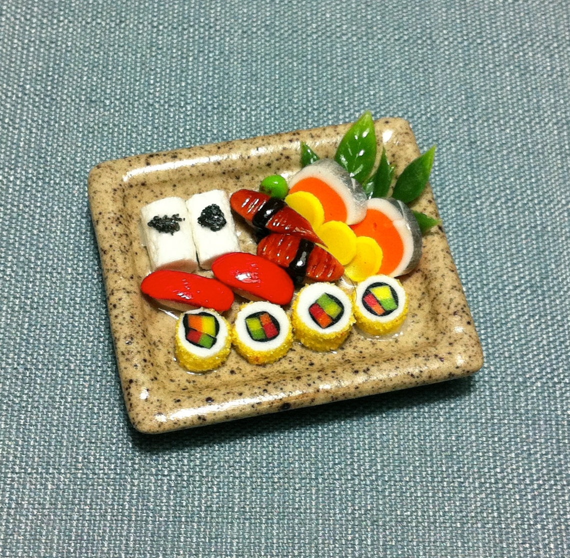 Japanese Sushi Set Miniature Clay Polymer Food Supplies Asian | Etsy