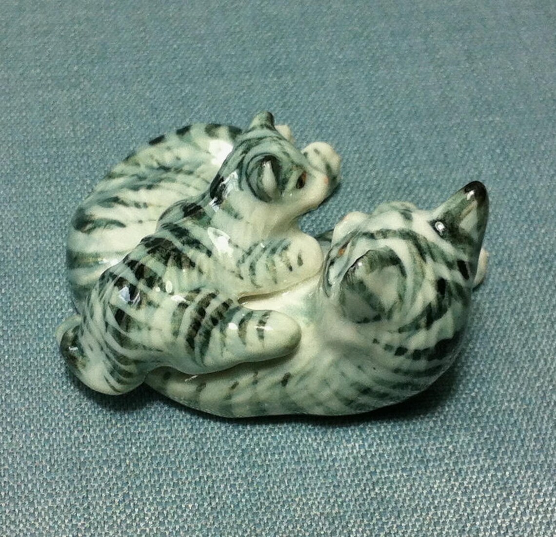 Miniature Ceramic Cats Cat Family Kitty Animal Little Small - Etsy