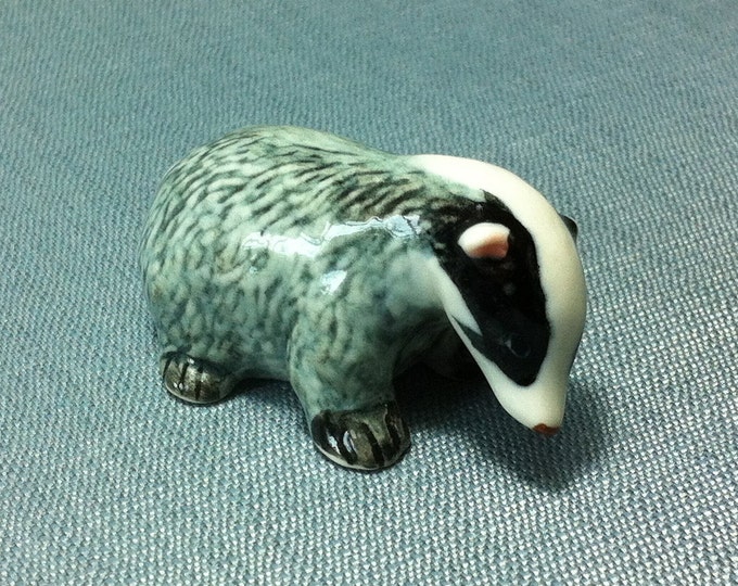 Miniature Ceramic Badger Sitting Animal Cute Little Tiny Small - Etsy