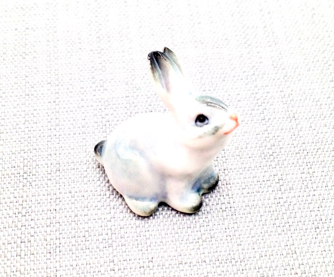 Miniature Ceramic Rabbit Bunny Animal Baby Little Funny Small - Etsy