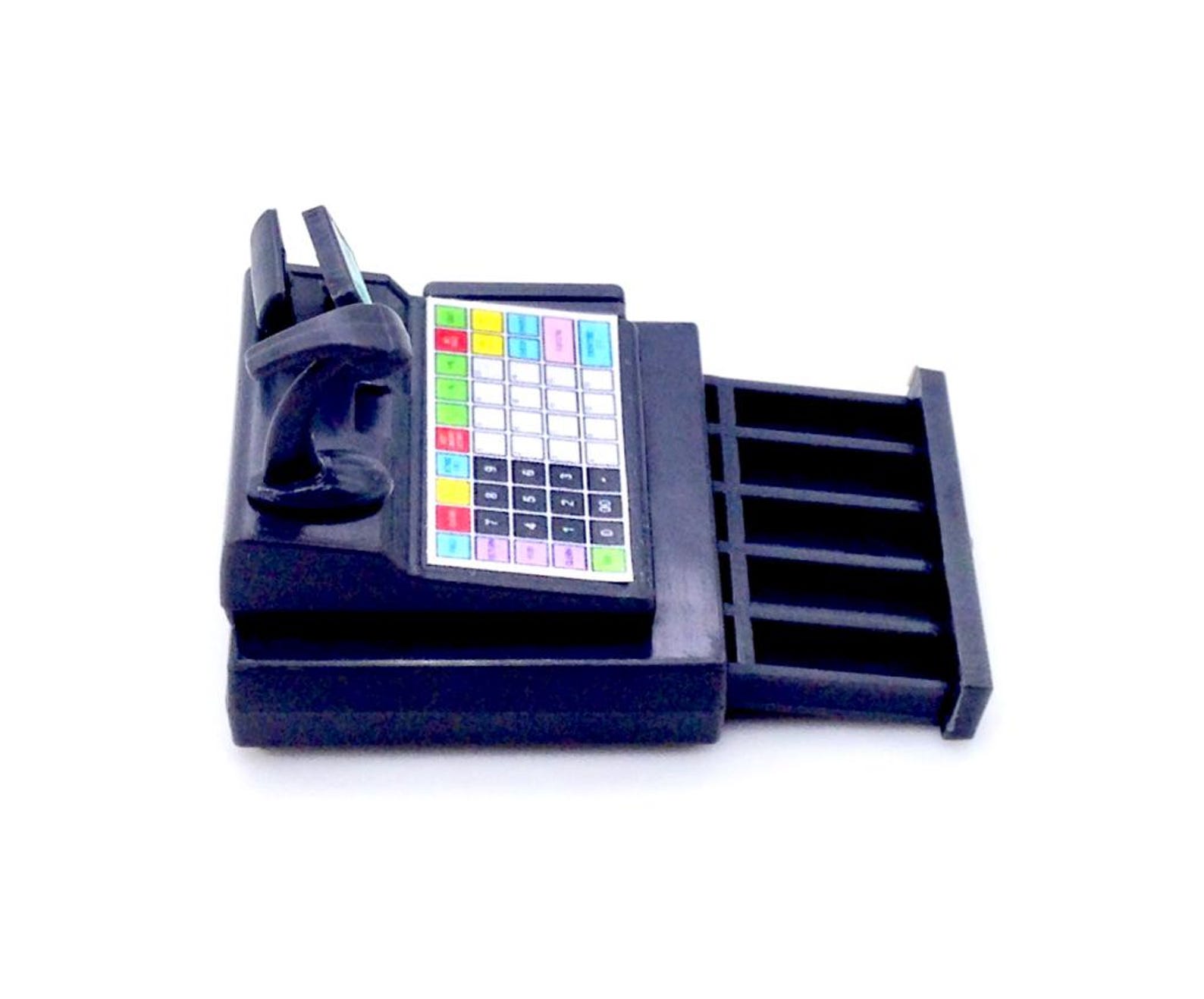 Cash Register Miniature Dollhouse Black Plastic Accessory Shop ...