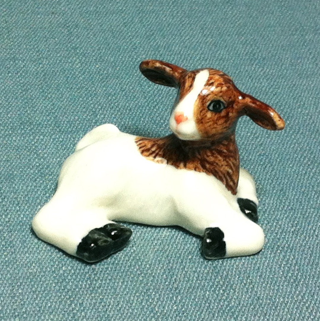 Miniature Ceramic Goat Funny Kid Baby Animal Cute Little Small - Etsy