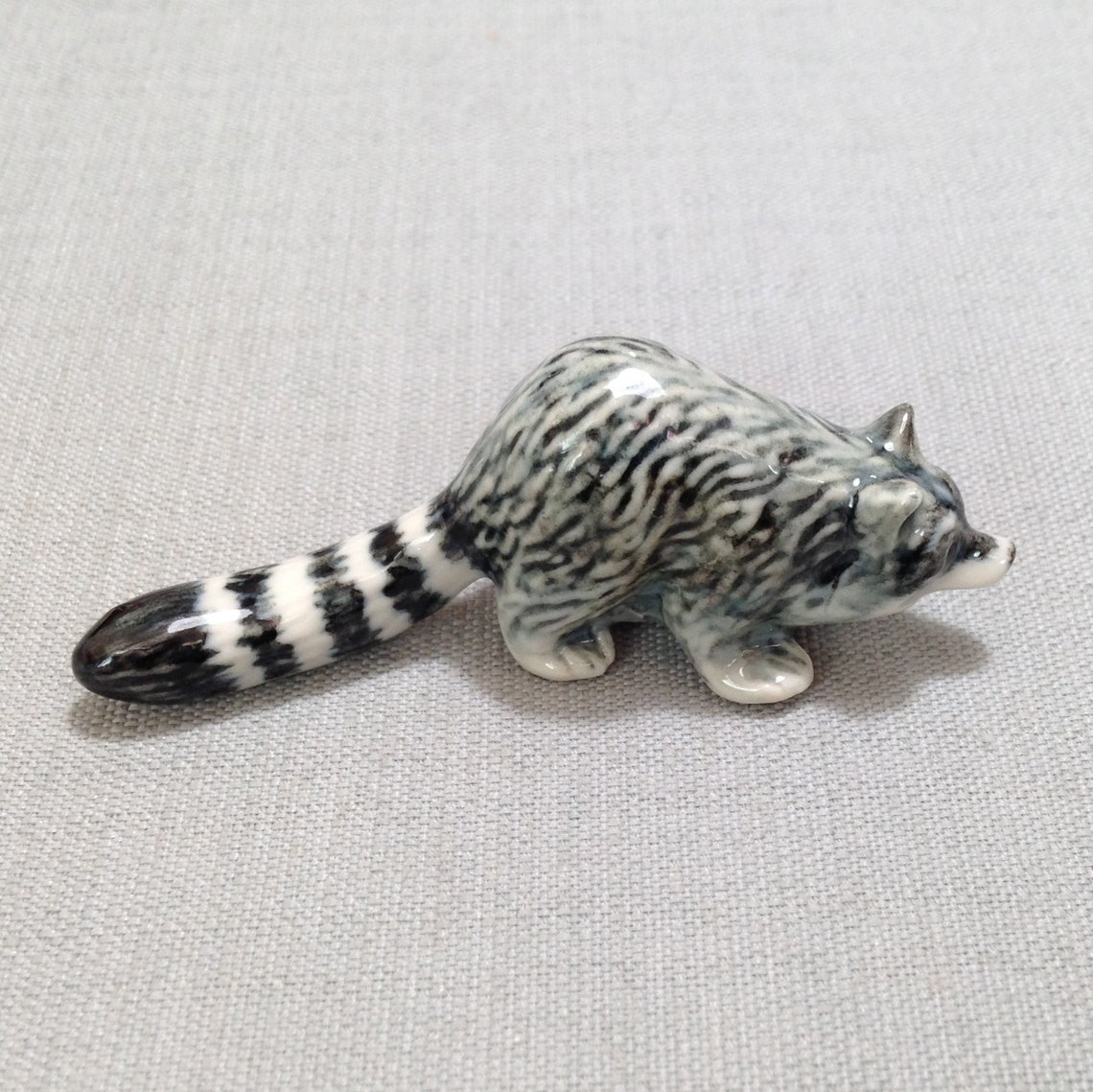 Miniature Ceramic Raccoon Wild Animal Cute Little Tiny Small | Etsy