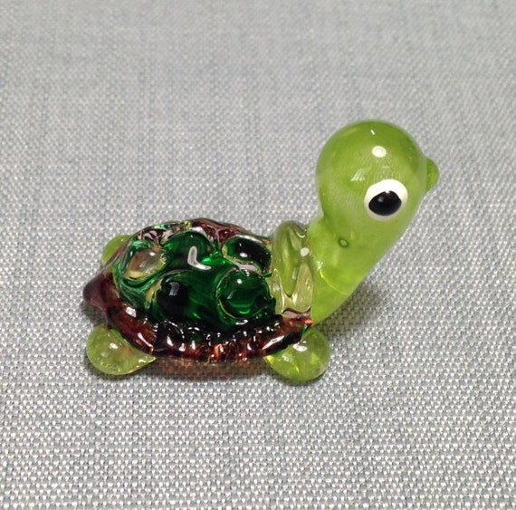 Glass Art Murano Glass turtle Figurine Miniature Garden Accessory ...
