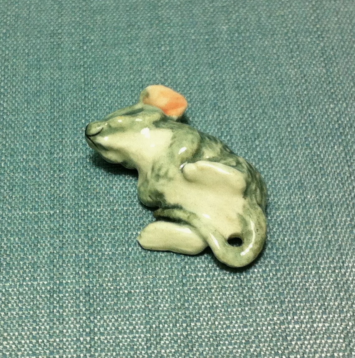 Miniature Ceramic Rat Mouse Sleeping Animal Cute Little Tiny | Etsy
