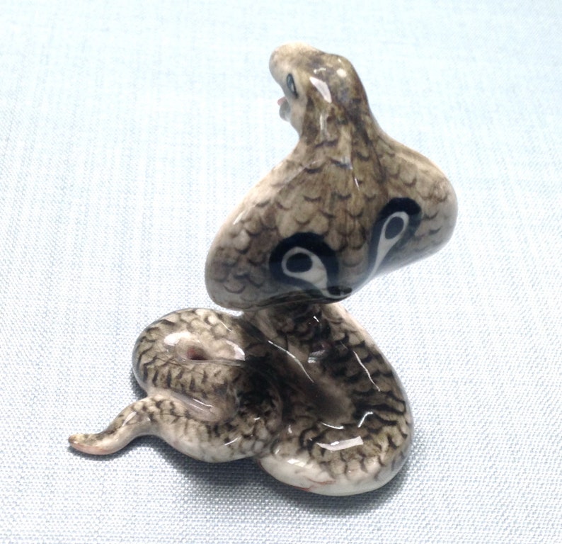 Miniature Ceramic King Cobra Snake Reptile Animal Cute Tiny - Etsy