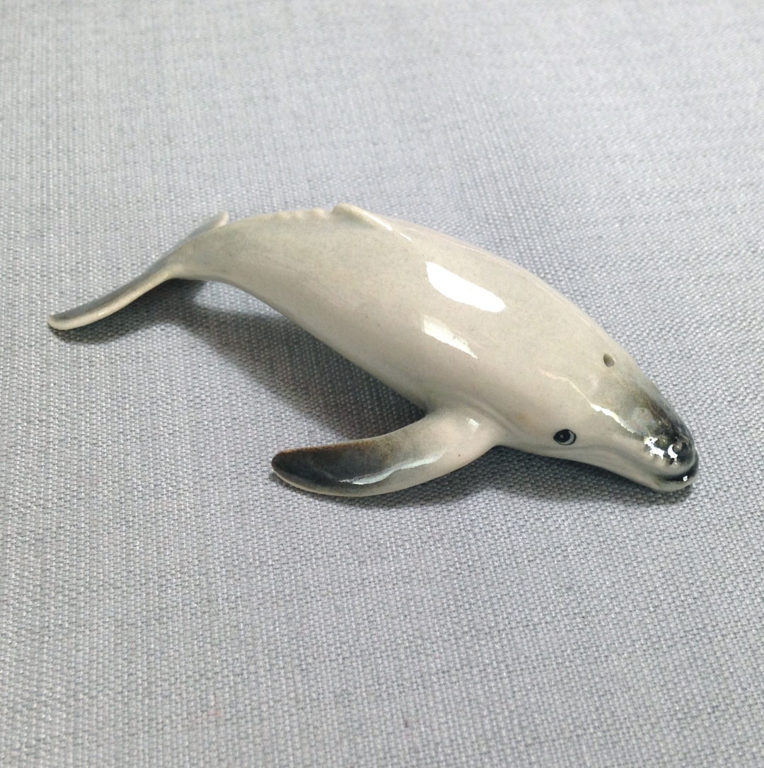 Miniature Ceramic Whale Funny Fish Sea Ocean Animal Cute Little Light ...