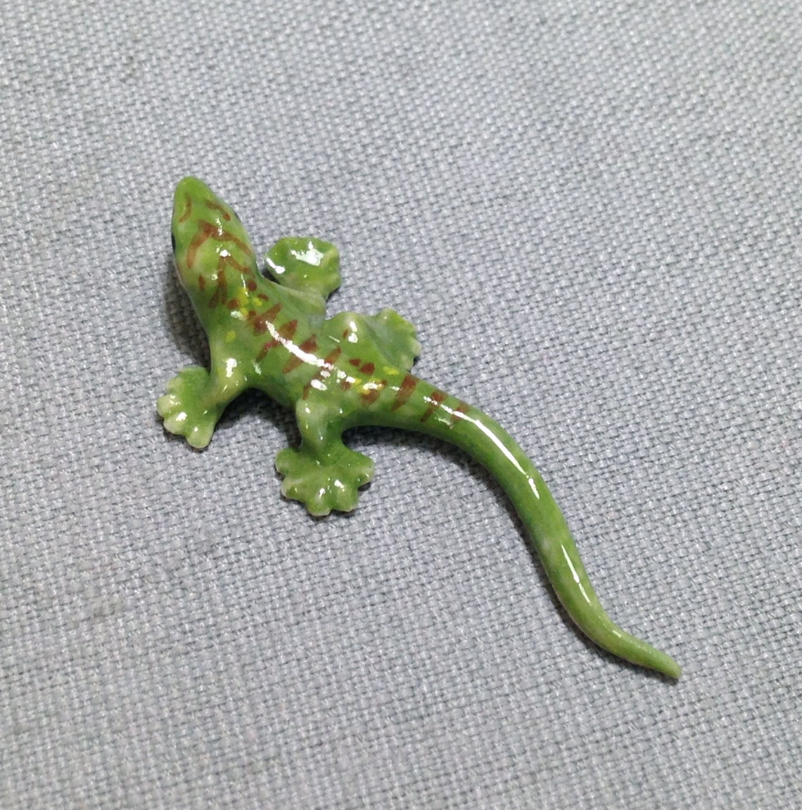 Miniature Ceramic Gecko Lizard Reptile Animal Cute Little Tiny | Etsy