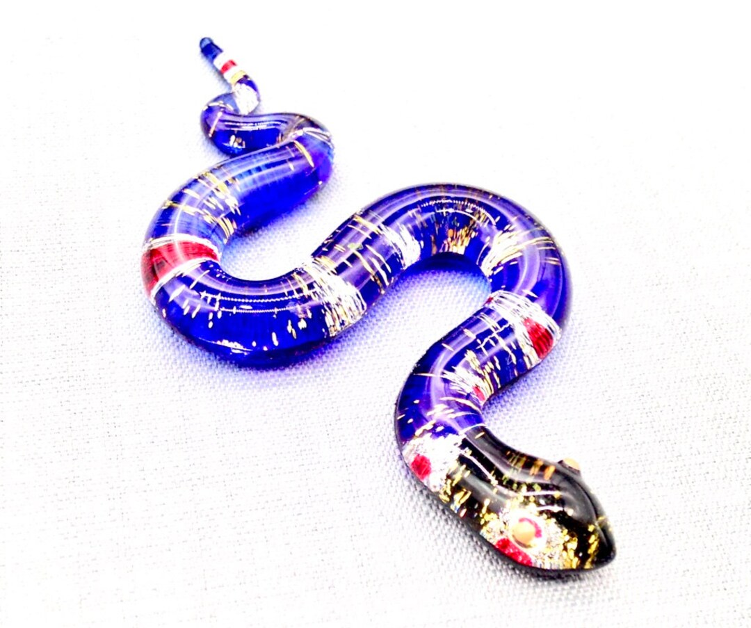 Snake Glass Miniature Viper Reptile Little Animal Blue Black Red ...