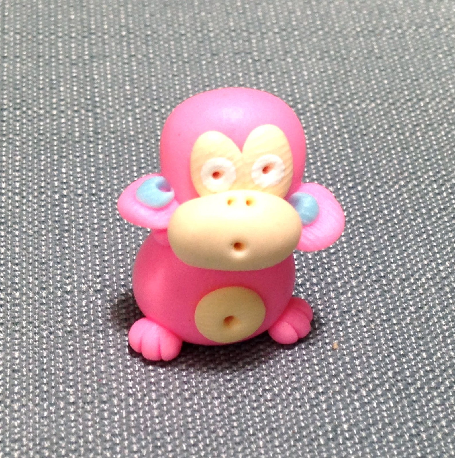 Miniature Funny Monkey Baby Pink Clay Polymer Cute Little - Etsy