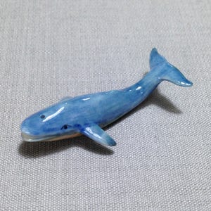 Miniature Ceramic Whale Funny Fish Sea Ocean Animal Cute Little Small ...