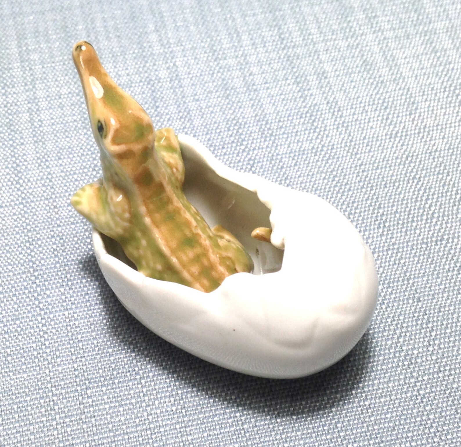 Miniature Ceramic Crocodile Baby Reptile Egg Animal Cute - Etsy