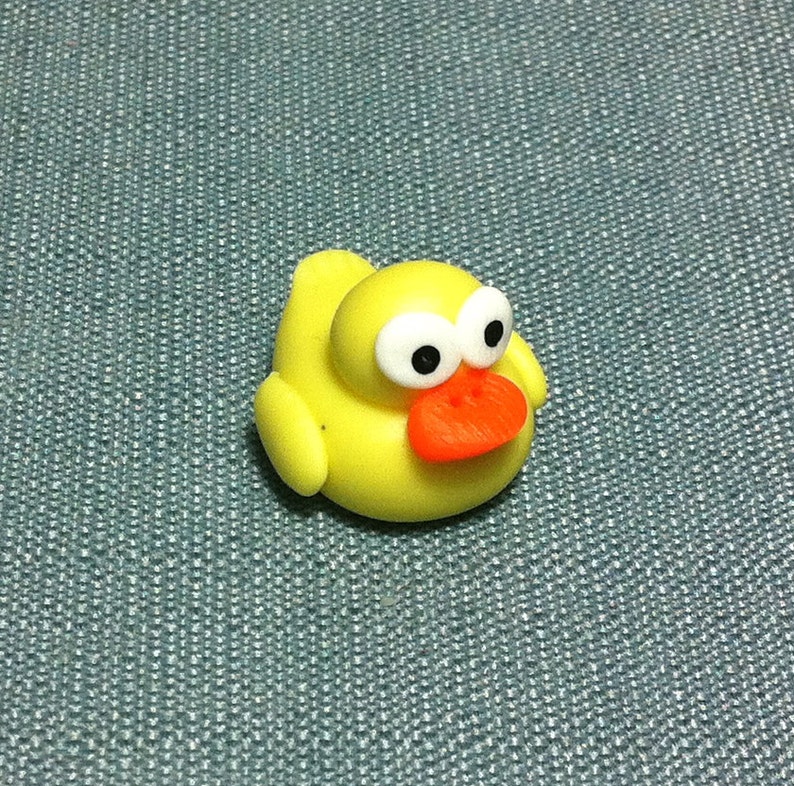 Miniature Funny Duck Baby Yellow Clay Polymer Cute Little - Etsy