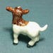 Miniature Ceramic Goat Funny Kid Baby Animal Cute Little White Brown ...