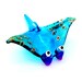 Miniature Hand Blown Glass Manta Ray Fish Sea Baby Animal Cute ...