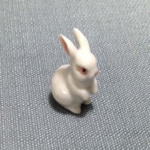 Miniature Ceramic Rabbit Standing Bunny Mini Baby Animal Cute | Etsy