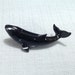Miniature Ceramic Fin Whale Funny Fish Sea Animal Cute Little Black ...