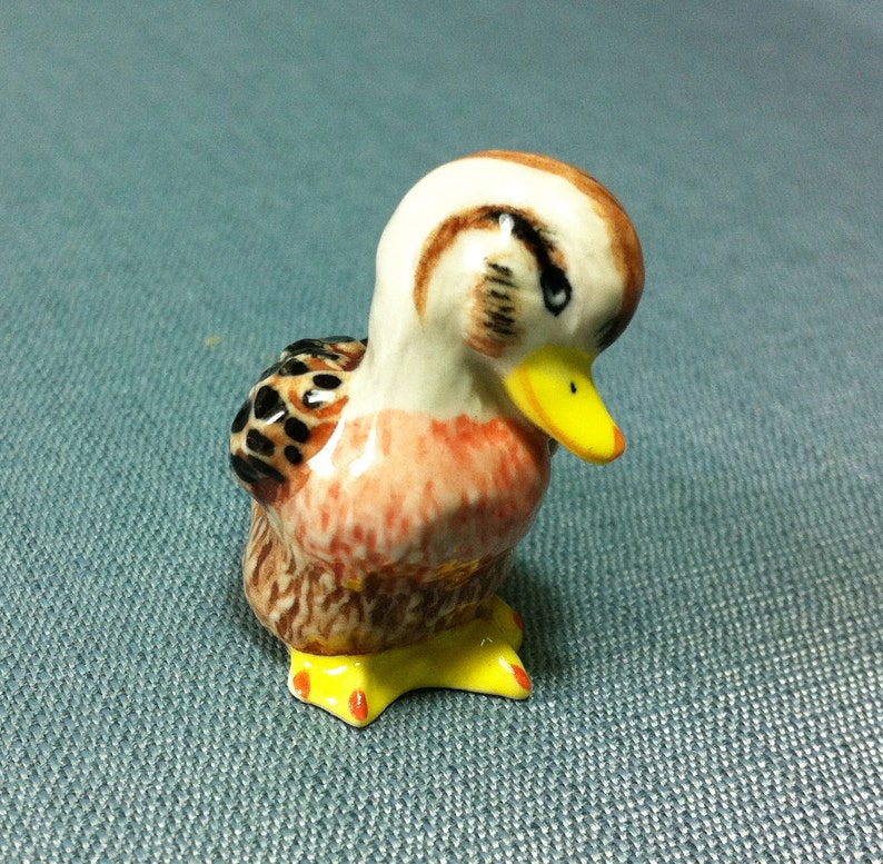 Miniature Ceramic Duck Bird Animal Cute Little Tiny Baby Small - Etsy