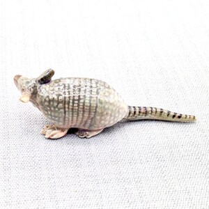Miniature Ceramic Armadillo Funny Animal Cute Little Tiny Small Grey ...