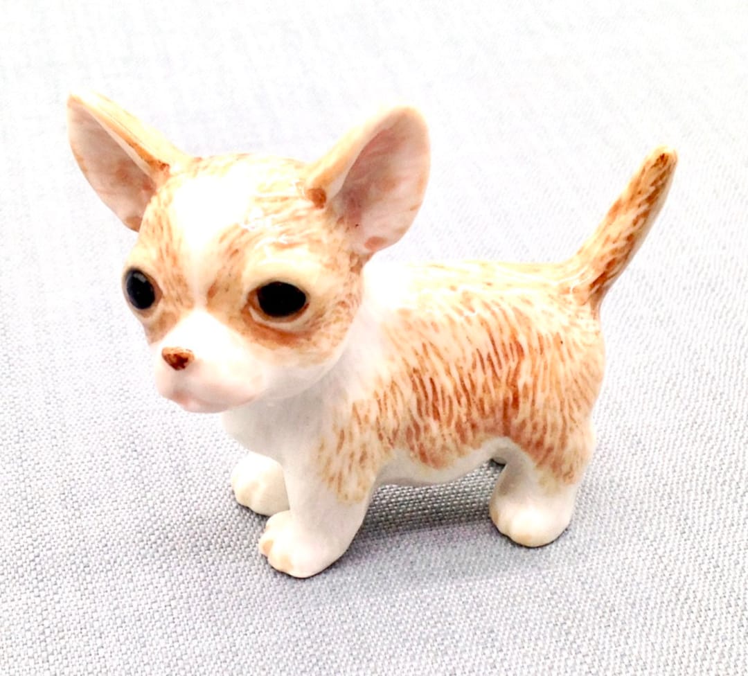 Miniature Ceramic Dog Chihuahua Standing Baby Animal Little - Etsy
