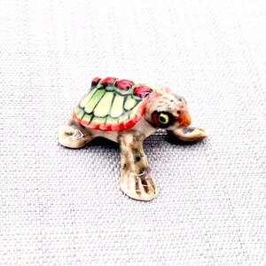 Miniature Ceramic Turtle Mini Baby Reptile Animal Cute Little Grey ...