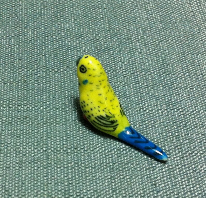 Miniature Ceramic Parrot Exotic Animal Cute Little Tiny Small | Etsy