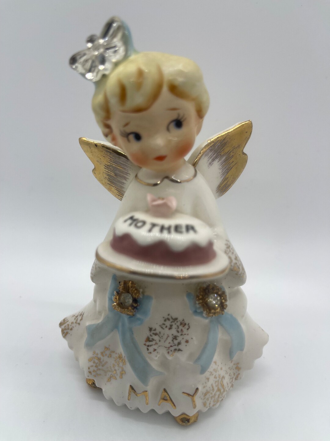 Rare May Mothers Day Angel by Lefton - Etsy