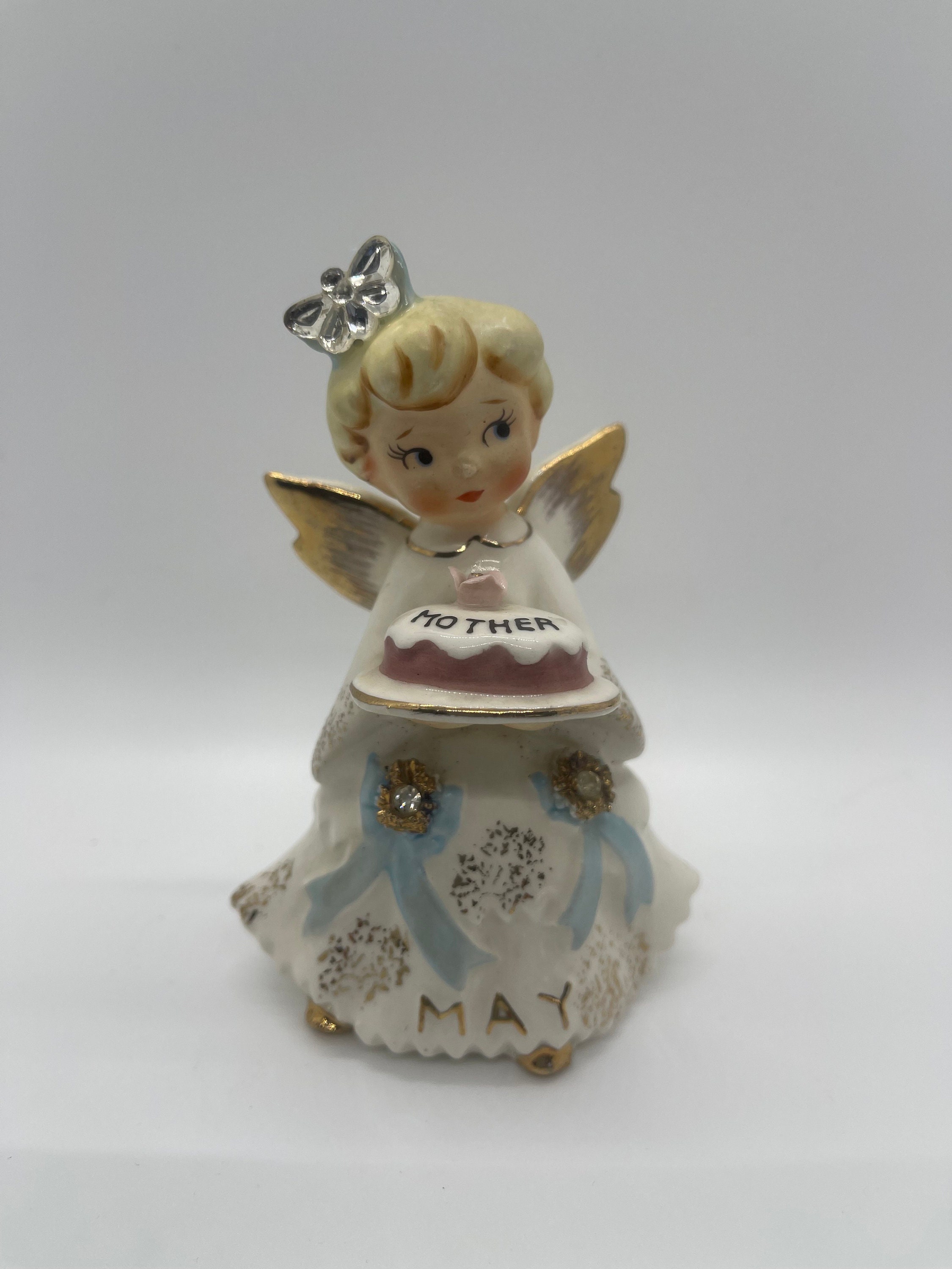 Rare May Mothers Day Angel by Lefton - Etsy