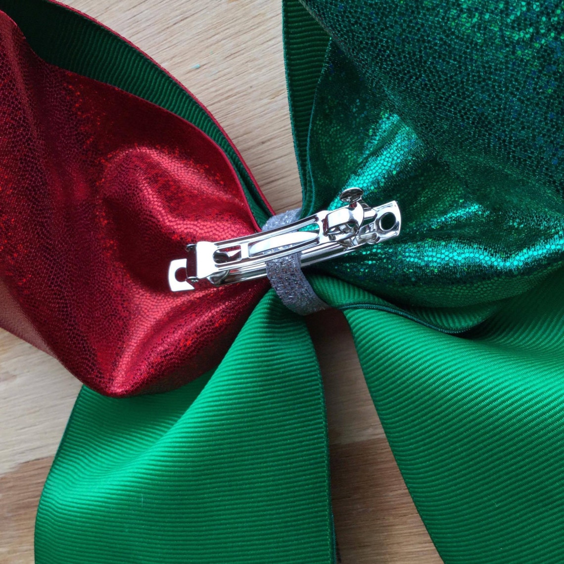 Hair Bow Barrette // Ribbon // Lycra // Spandex // Cheer - Etsy