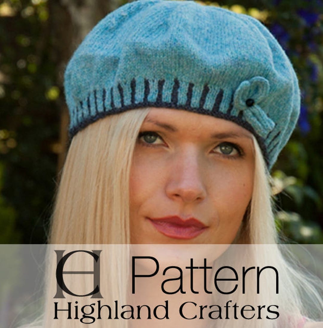 Ladies Beret, French Style Beret, Lambswool Beret, Knitting Pattern ...