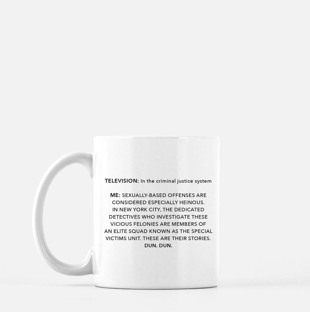 Law and Order SVU Show Intro White 11 Fl Oz. Coffee Mug - Etsy